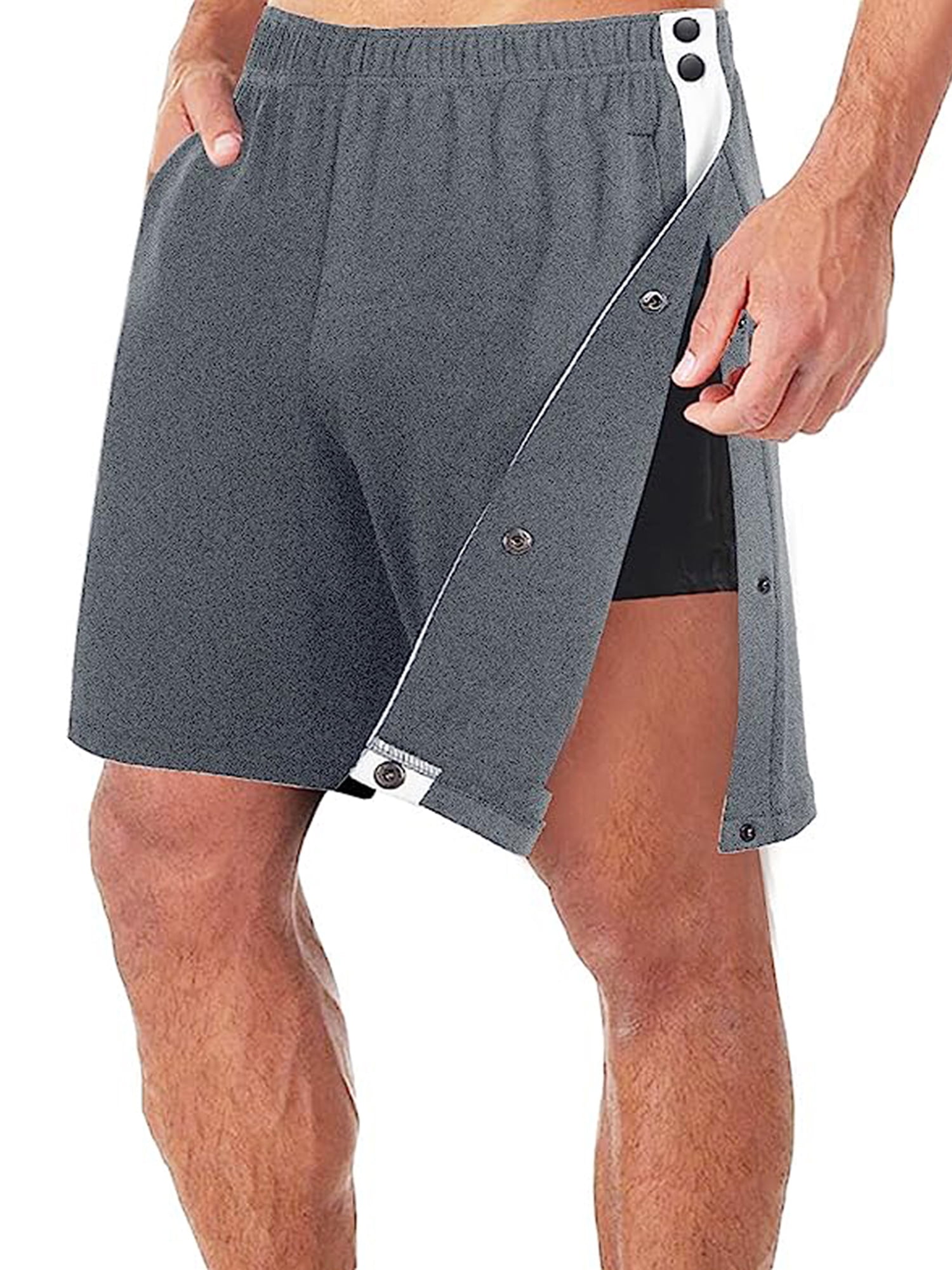 Sunwanar Men's Casual Summer Shorts, Patchwork Elastic Waist Loose Side ...