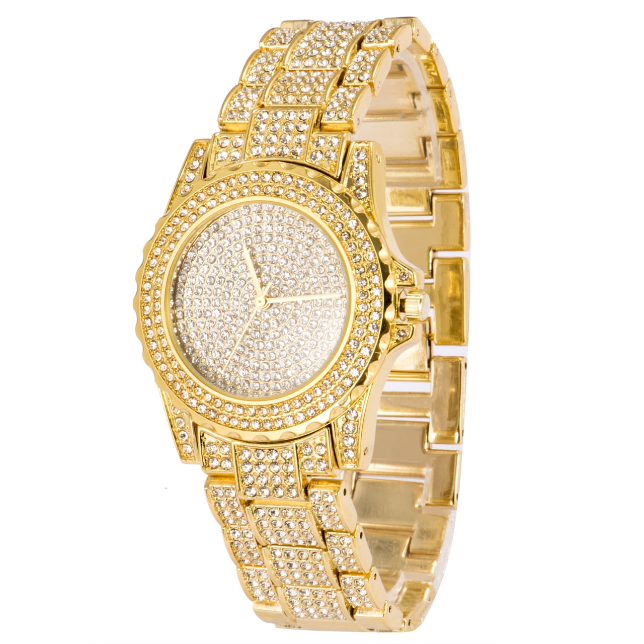 Sunwanar Women Luxury Rhinestone Watch, Crystal Diamond Wristwatch ...