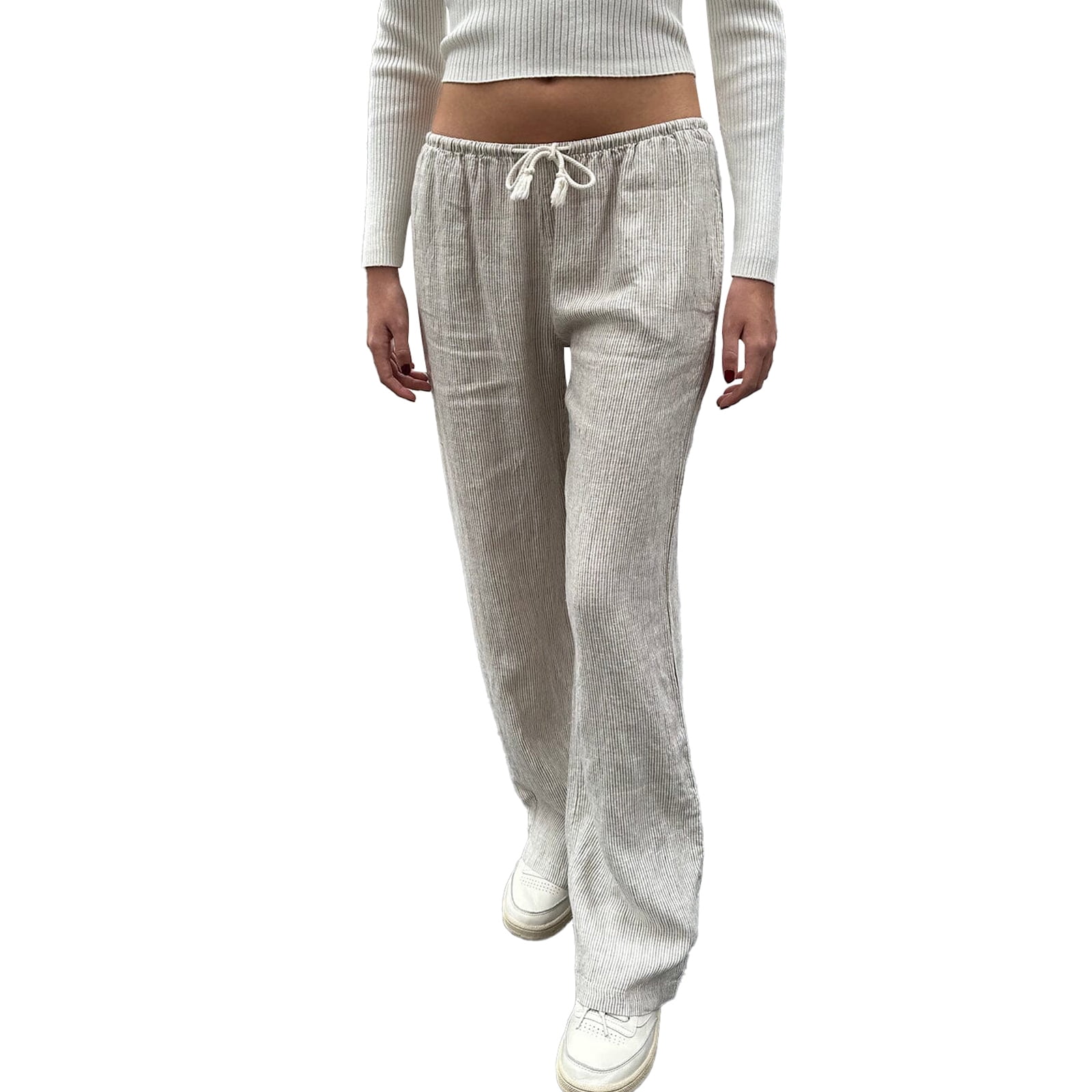 Sunwanar Women Y2k Striped Pants Wide Leg Stripes Print Lounge Pants ...