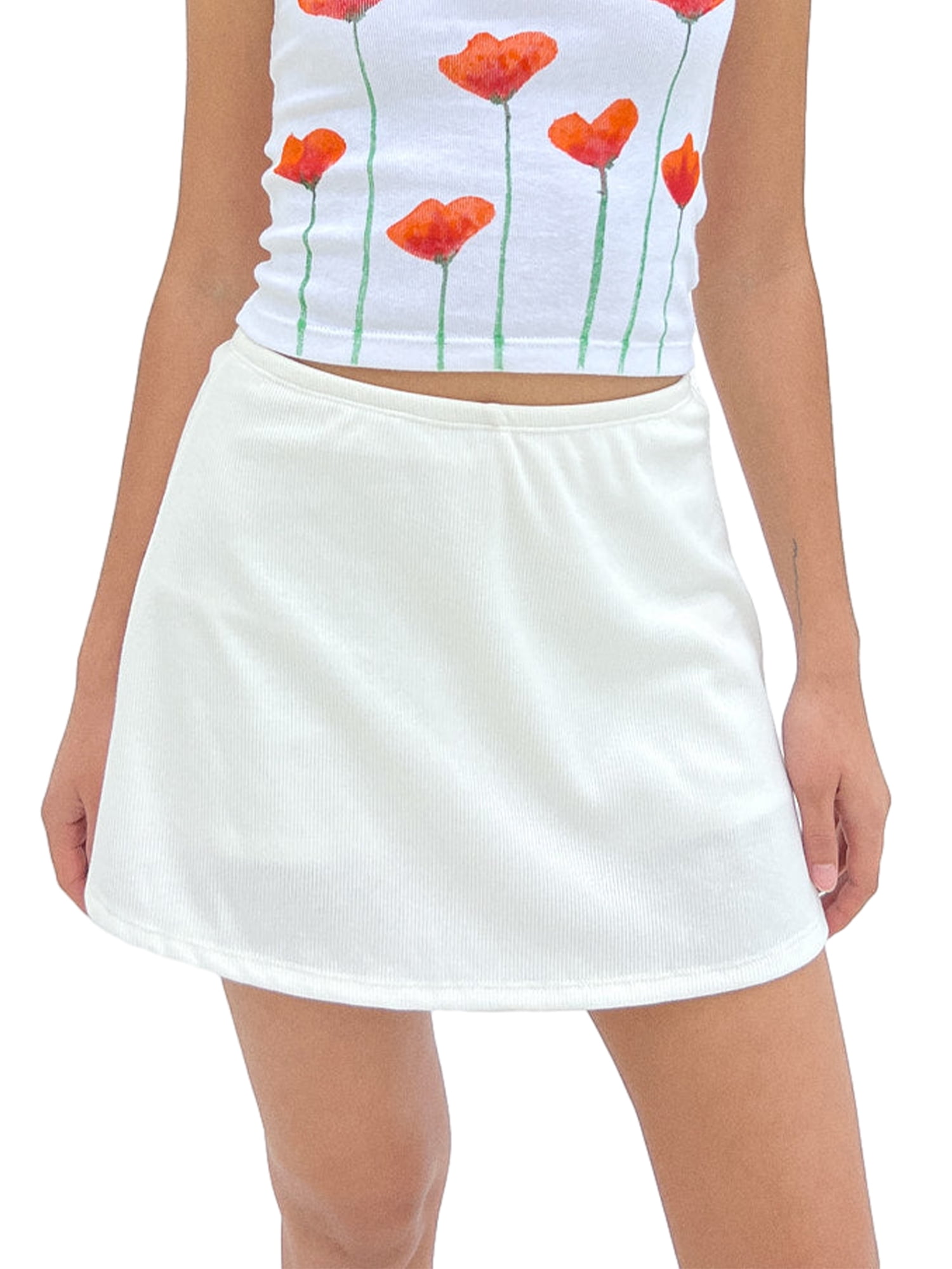 Sunwanar Women's Elastic High Waist Bodycon Pencil Mini Skirt High ...