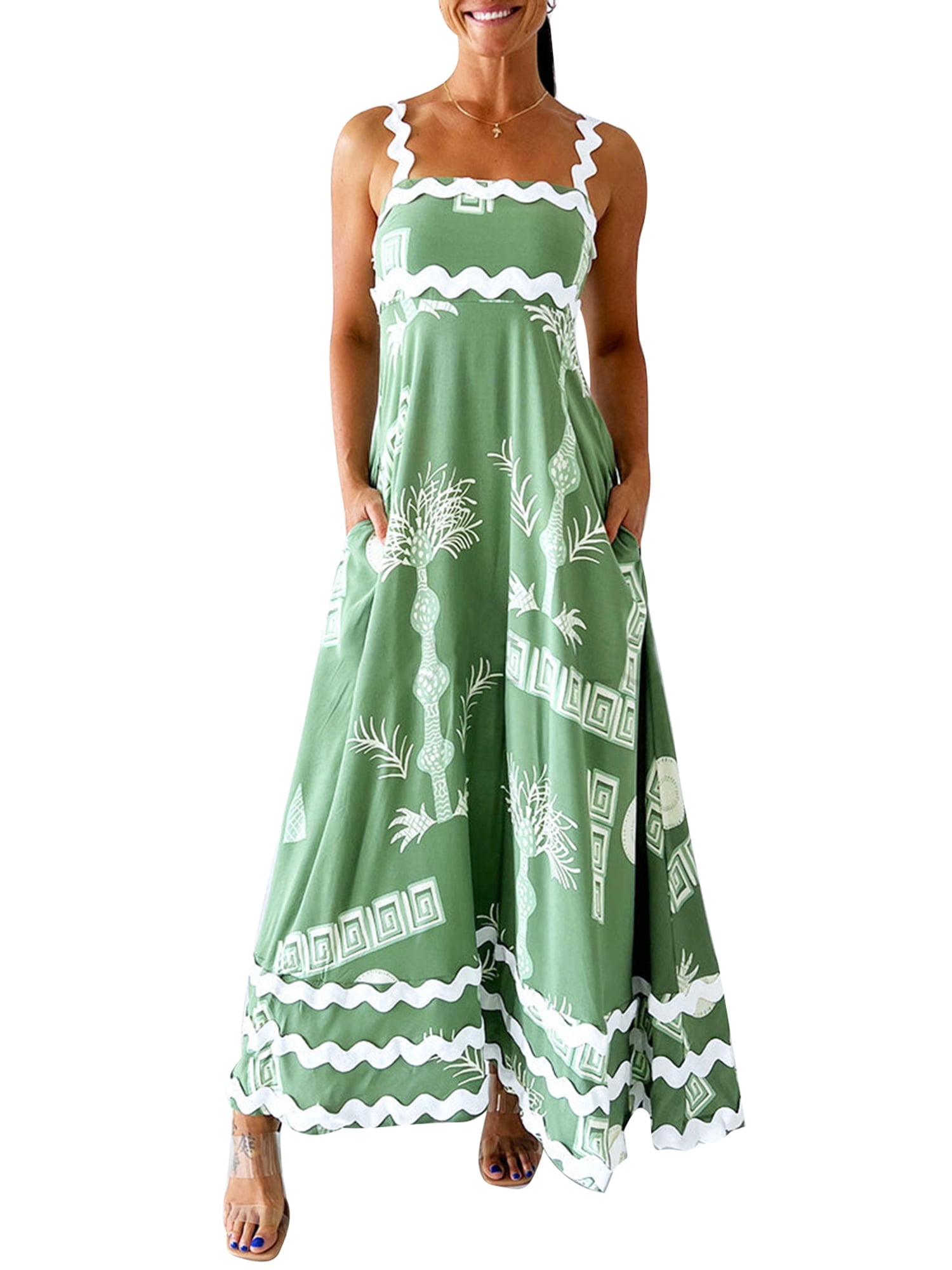 Sunwanar Women’s Summer Casual Loose Sleeveless Spaghetti Strap ...