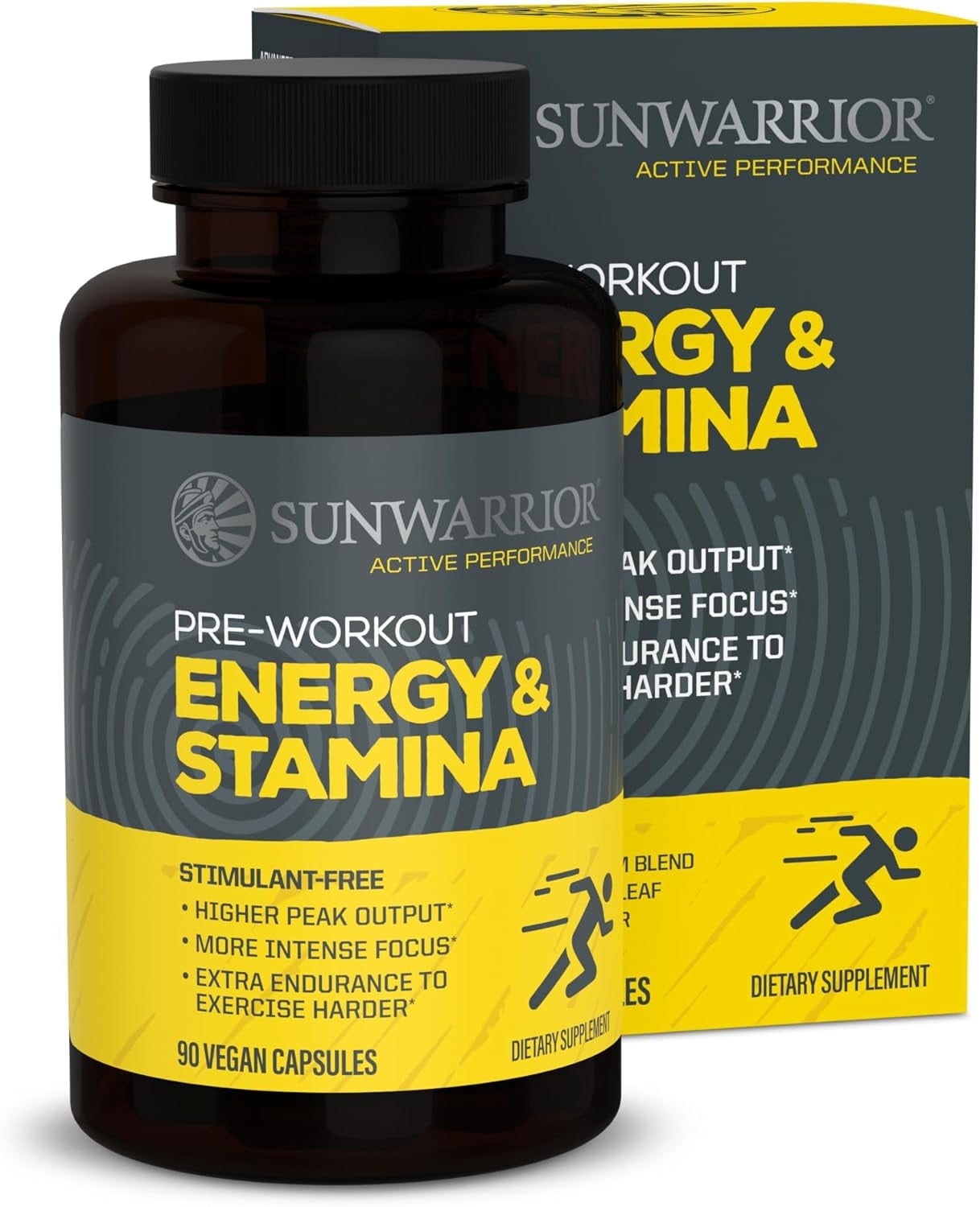 Sunwarrior Active Energy & Stamina Vegan Pre Workout Supplement for Men ...