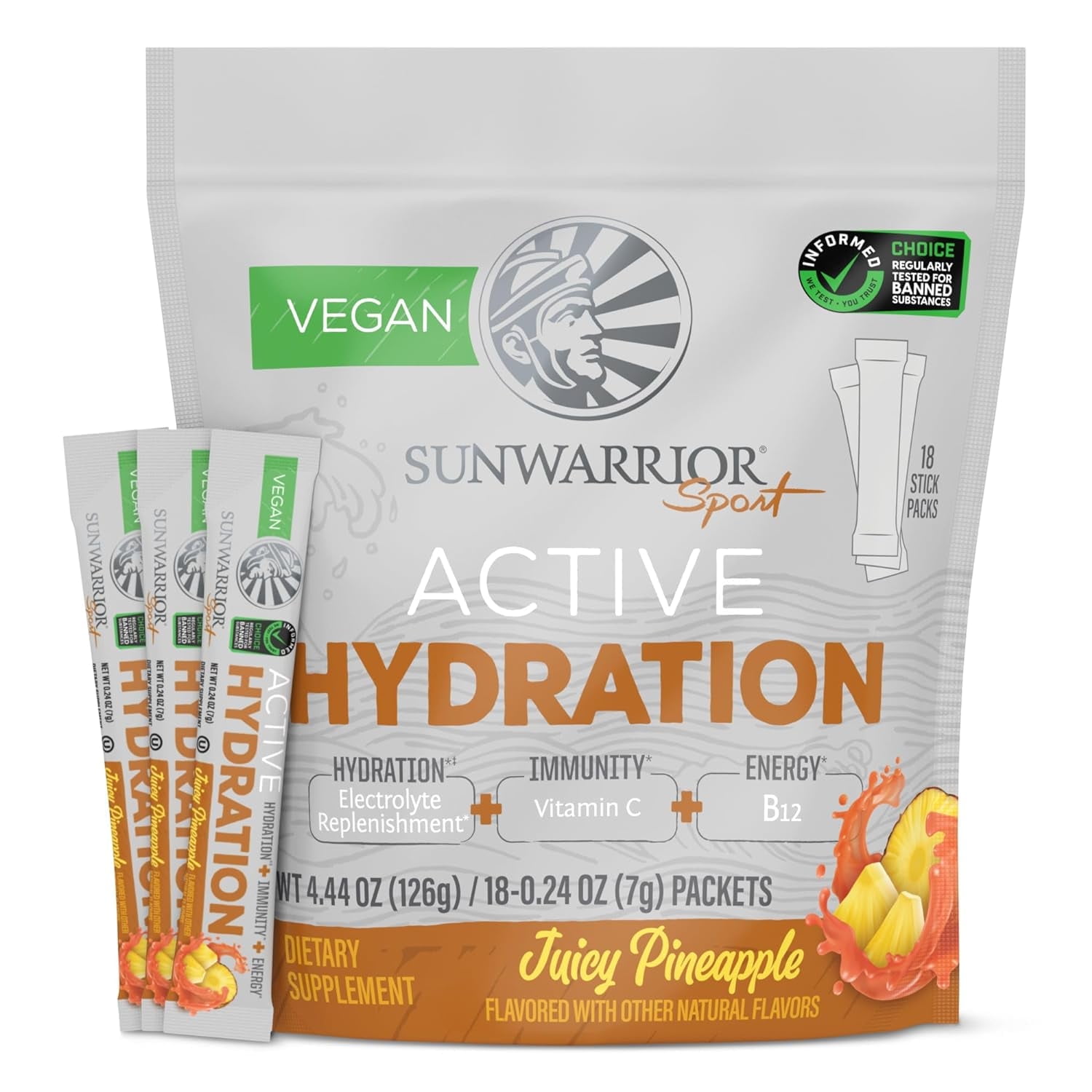 Sunwarrior Active Hydration Powder Electrolyte Packets | Juicy ...