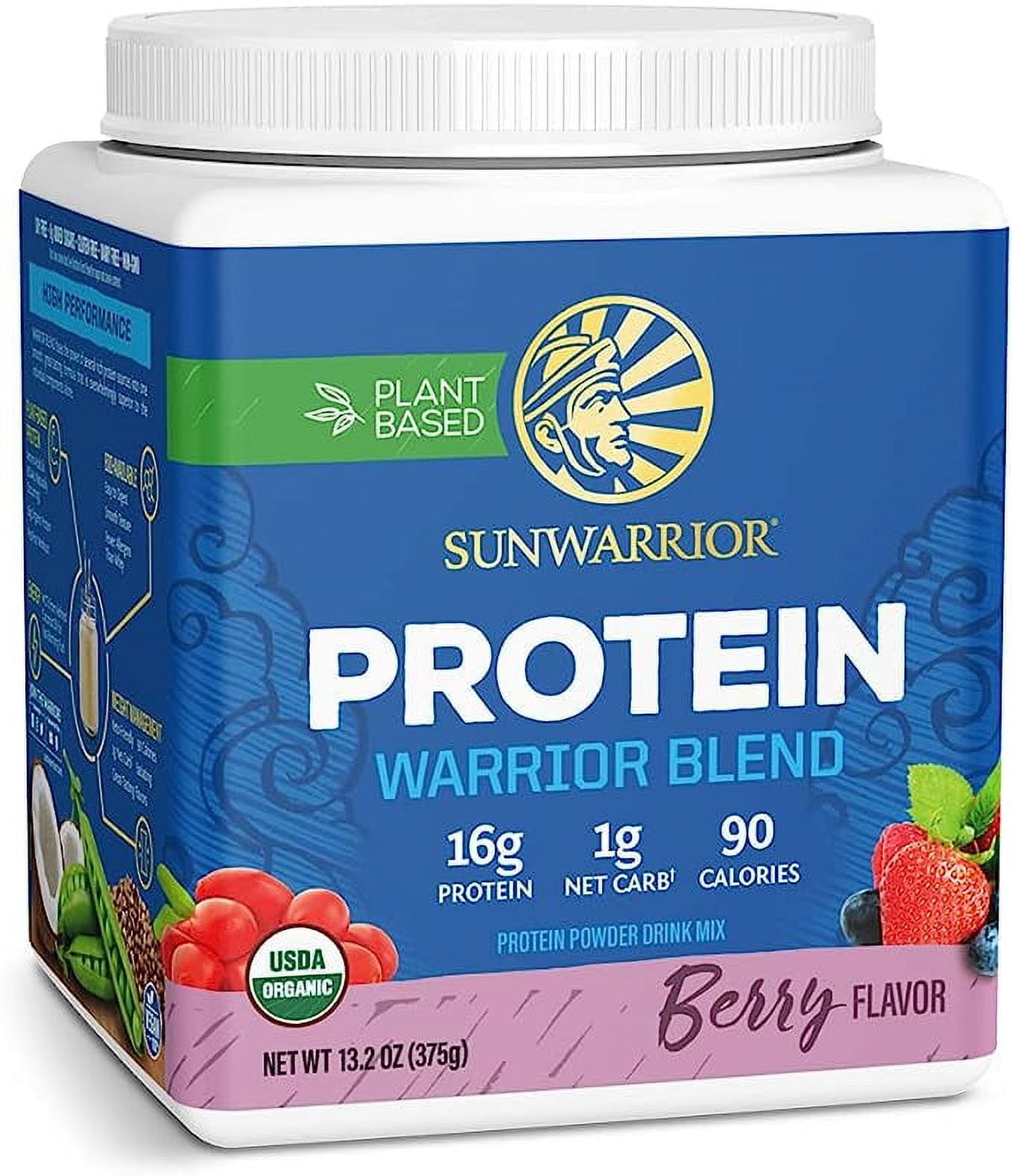 Sunwarrior Berry Protein Powder with BCAA | Plant Based Dairy Free ...