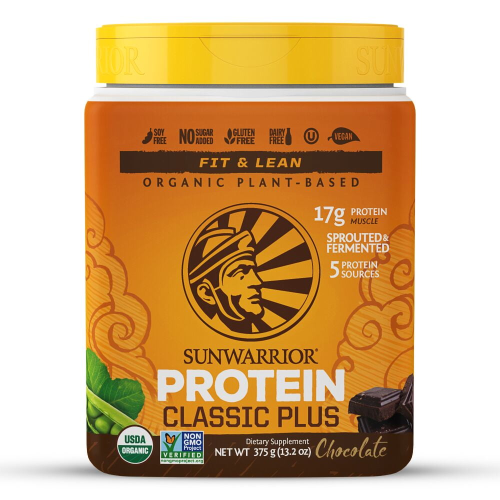 Sunwarrior Chocolate Protein Classic Plus | Organic Vegan Protein ...