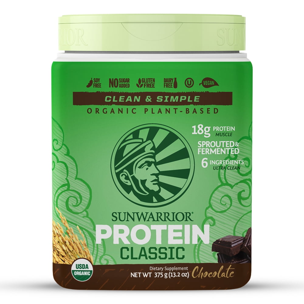 Sunwarrior Chocolate Protein Classic Plus | Organic Vegan Protein ...