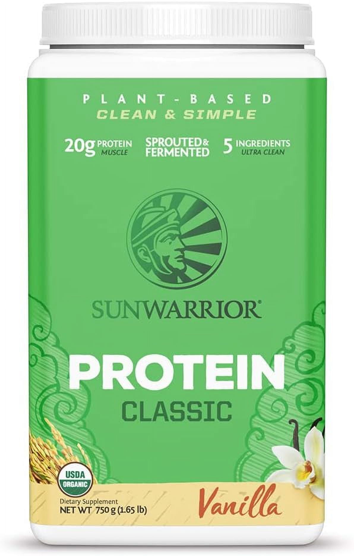 Sunwarrior Classic Protein Powder | Organic Vegan Protein Powder for ...
