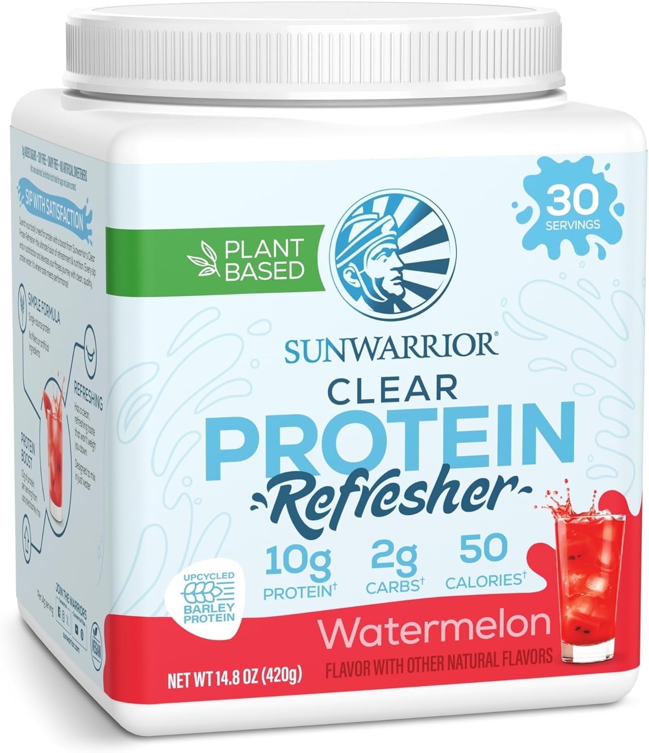 Sunwarrior Clear Protein Refresh Watermelon Vegan Hydration Protein ...