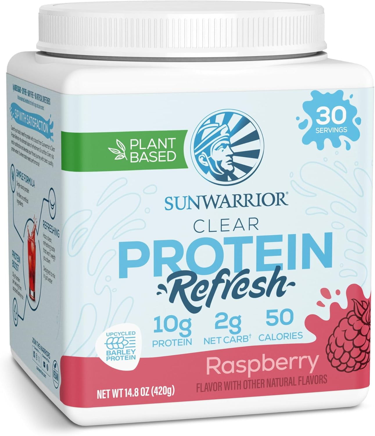 Sunwarrior Vegan Clear Protein Refresh Raspberry Hydrating Plant-Based ...