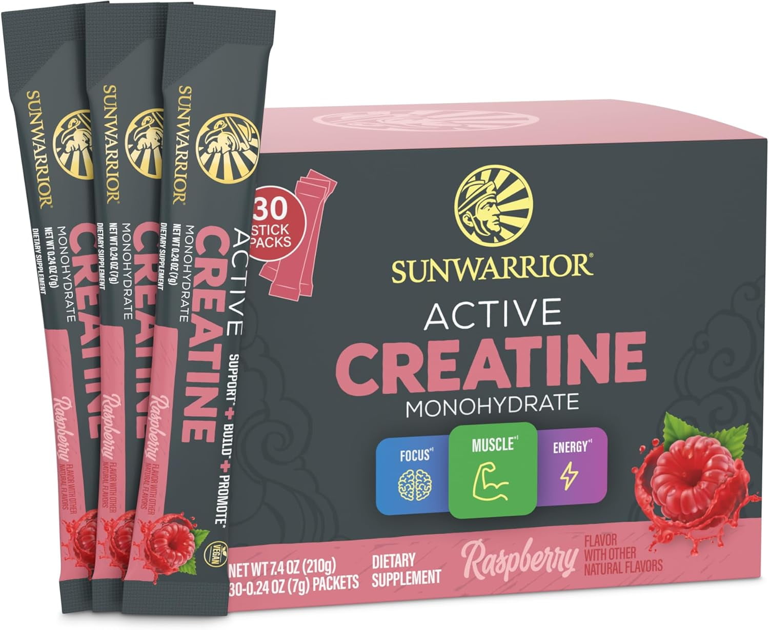 Sunwarrior Micronized Creatine Monohydrate Powder, Vegan Pre Workout ...