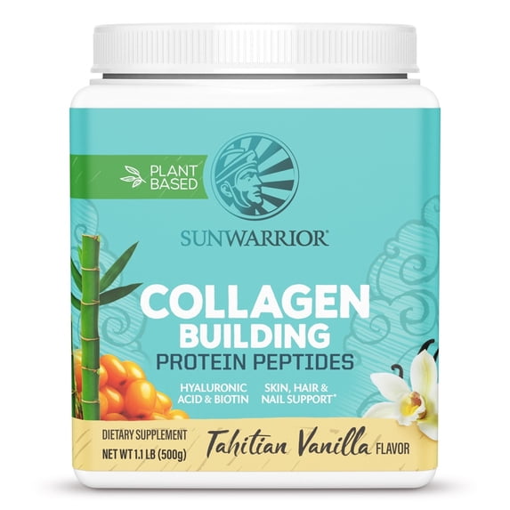 Sunwarrior Plant-Based Collagen Building Peptides, Tahitian Vanilla ...