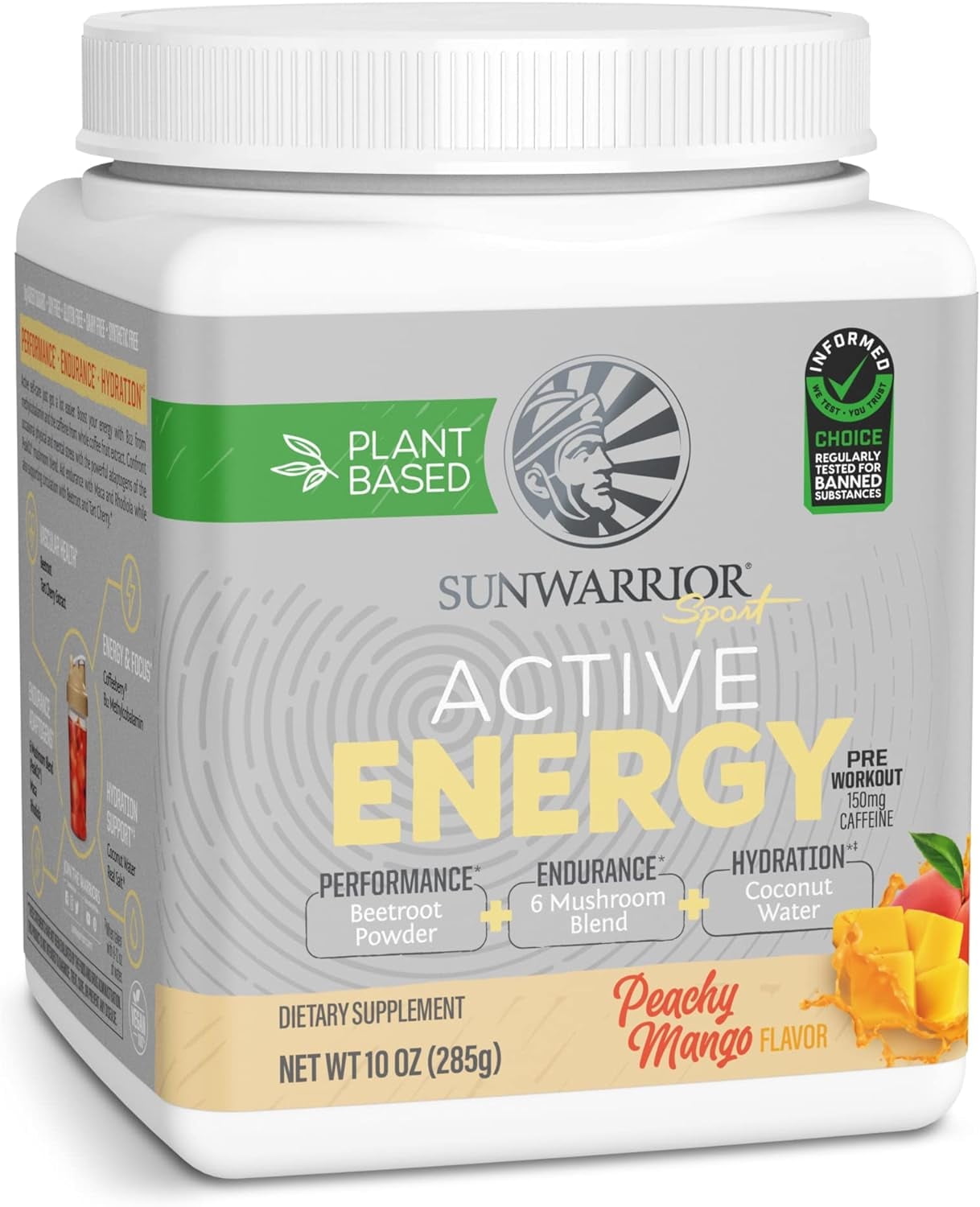 Sunwarrior Plant-Based Preworkout Powder Hydration Blend | Coconut ...