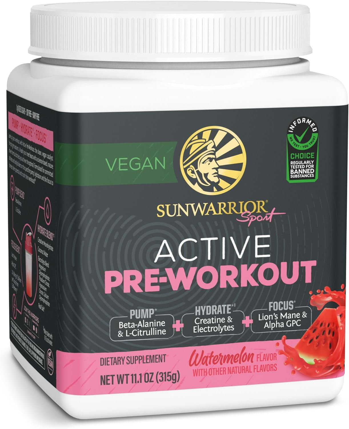 Sunwarrior Pre Workout Powder Energy Drink Supplement | Clean Vegan ...
