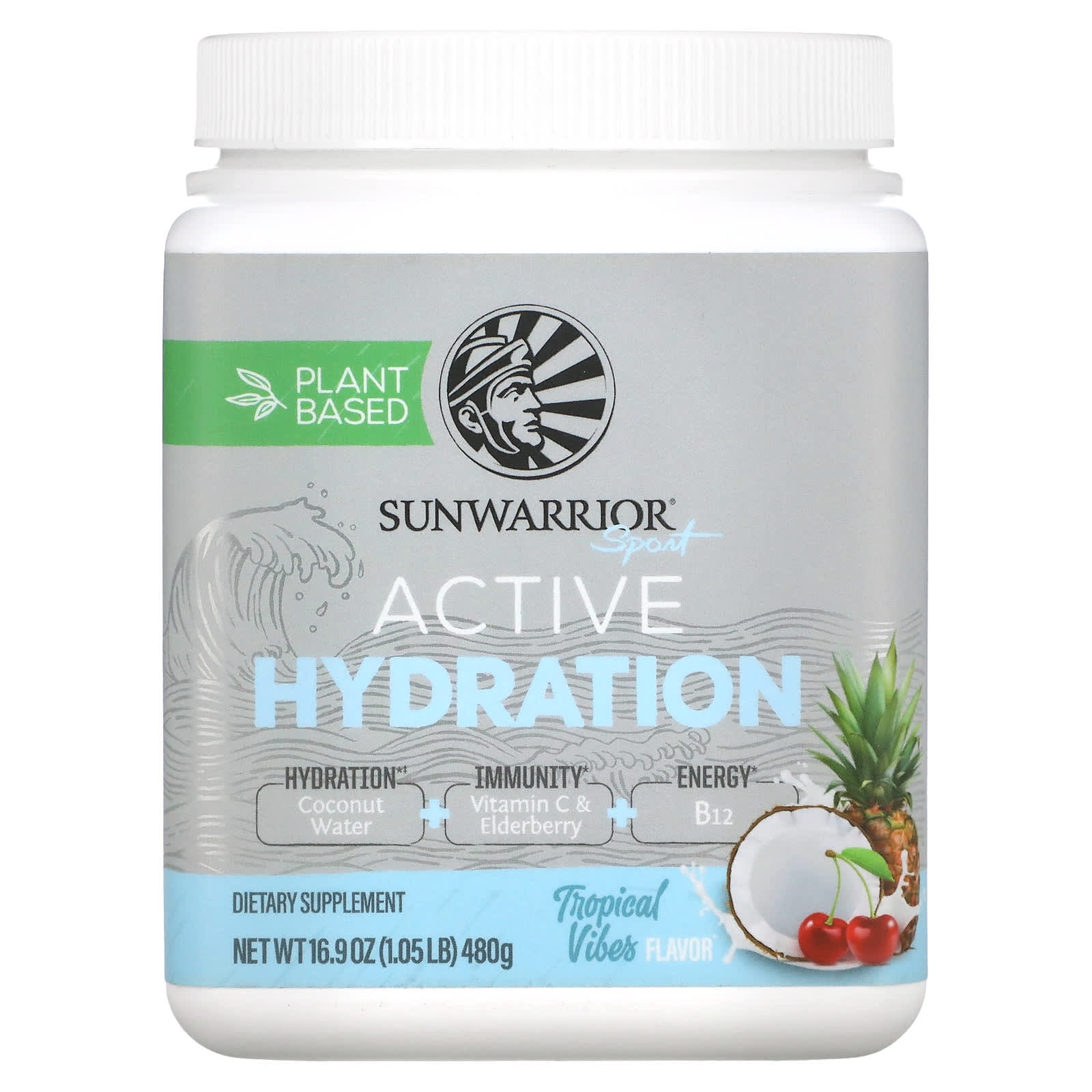 Sunwarrior Sport, Active Hydration, Tropical Vibes | 1.05 lb (480 g) - Walmart.com