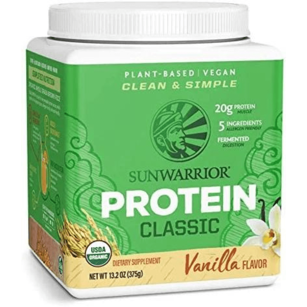 Sunwarrior Vanilla Protein Classic Plus | Organic Vegan Protein Powder ...