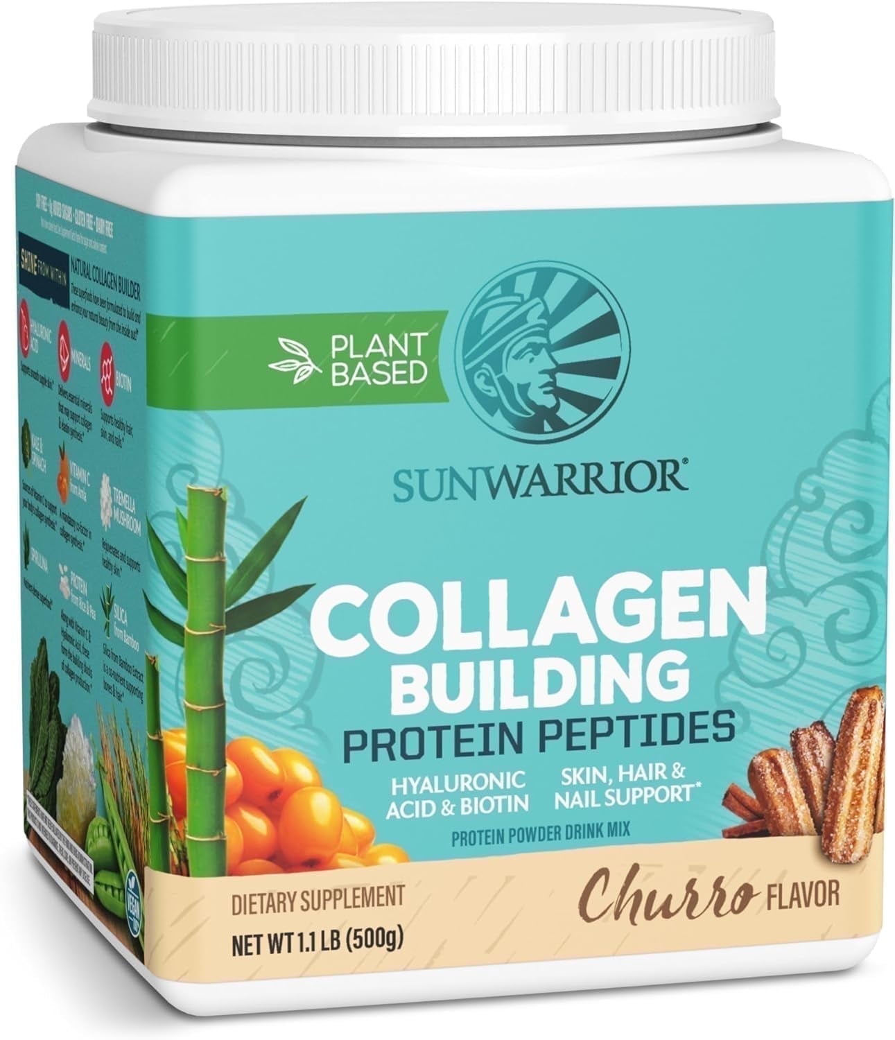 Sunwarrior Vegan Collagen Churro Protein Powder with Biotin ...