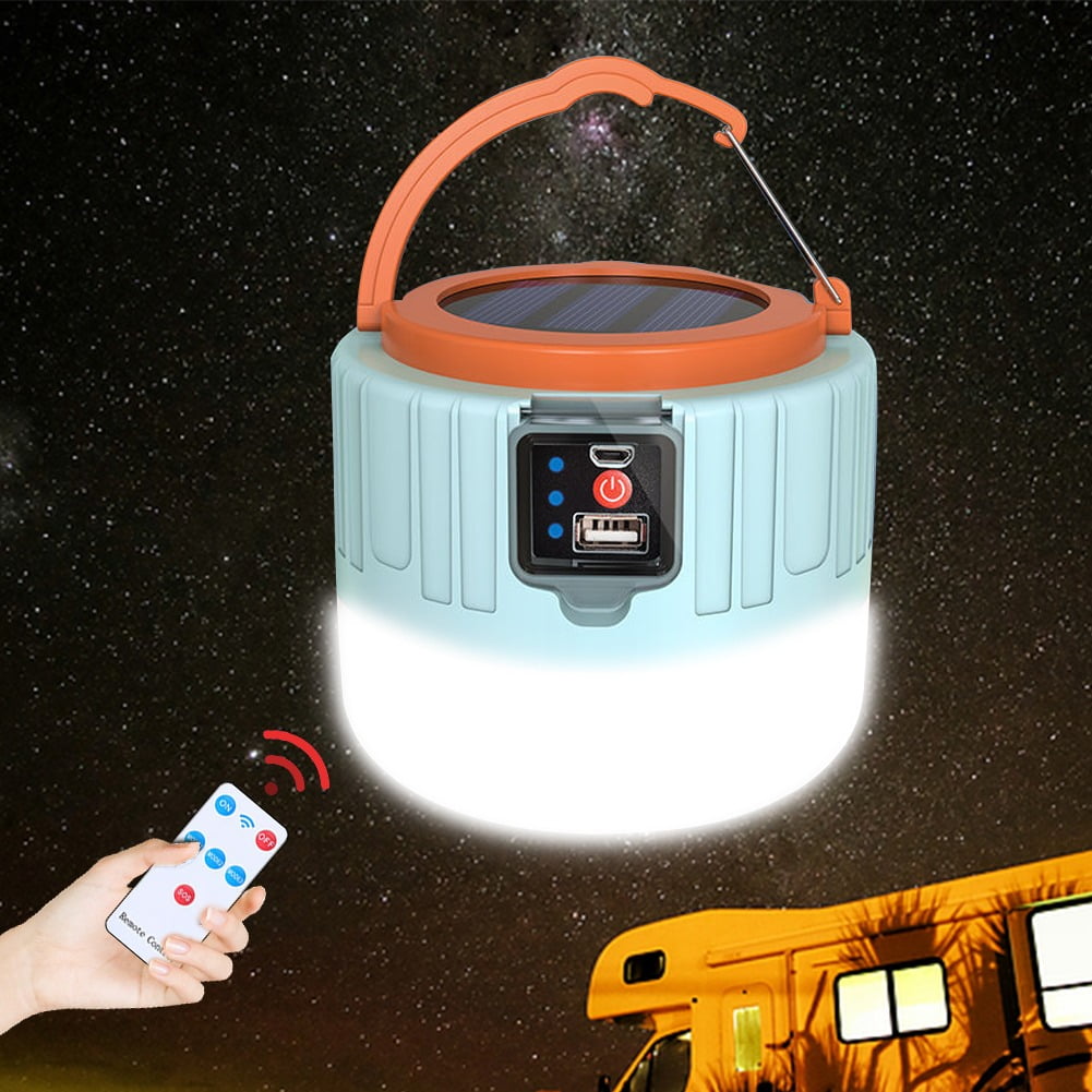 Sunway Lighting Solar LED Camping Lamp USB Rechargeable,3 Modes Outdoor ...