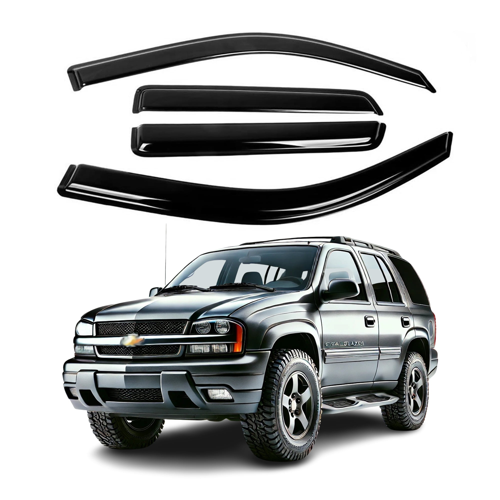 Sunwei Acrylic Window Visor Sun Rain Deflector Guard for Chevy ...