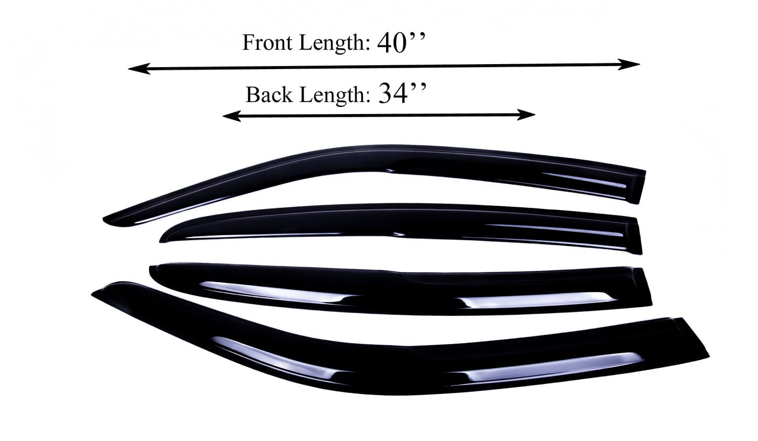 Sunwei Side Window Visor Sun Rain Deflector Guard for Dodge Charger ...