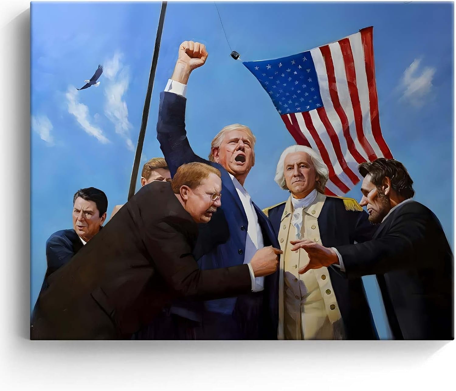 Sunwes Donald J Trump Canvas Wall Art - American Leadership Historical ...