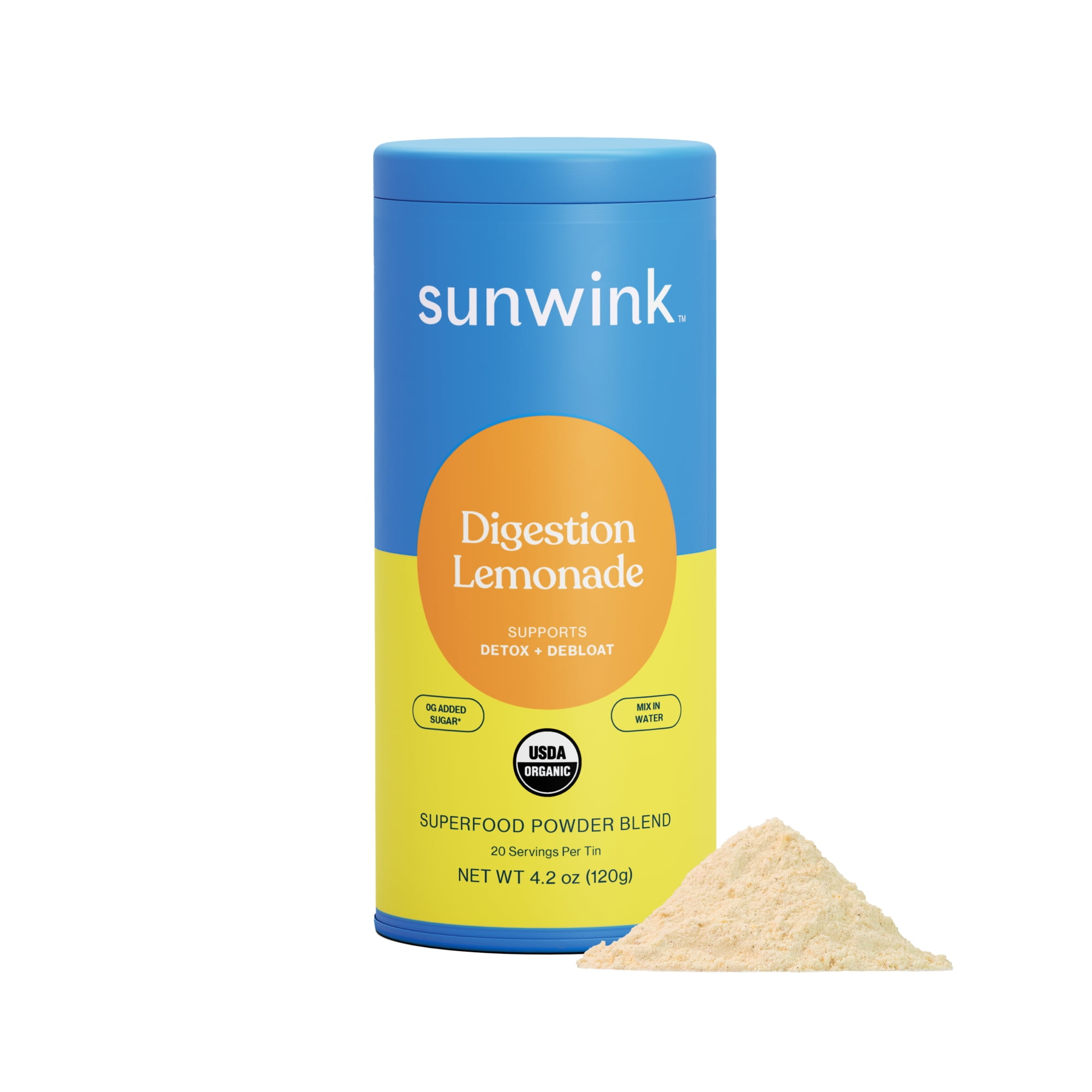 Sunwink Superfood Powder - Organic Digestion Lemonade, 4.2 oz - Walmart.com