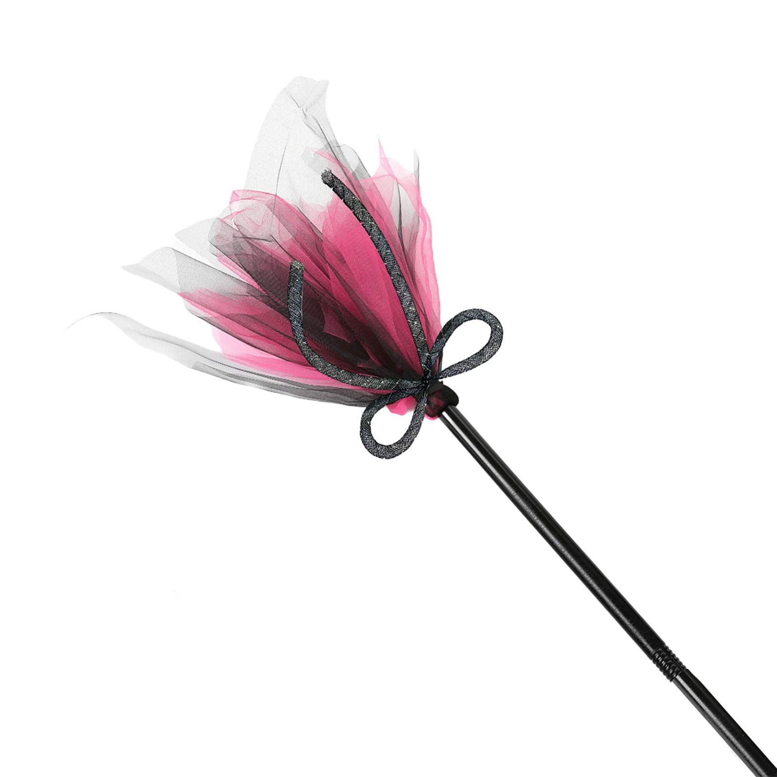 Sunxin Rose Red and Black Mesh Striped Bow Broom Ealloween Detachable ...