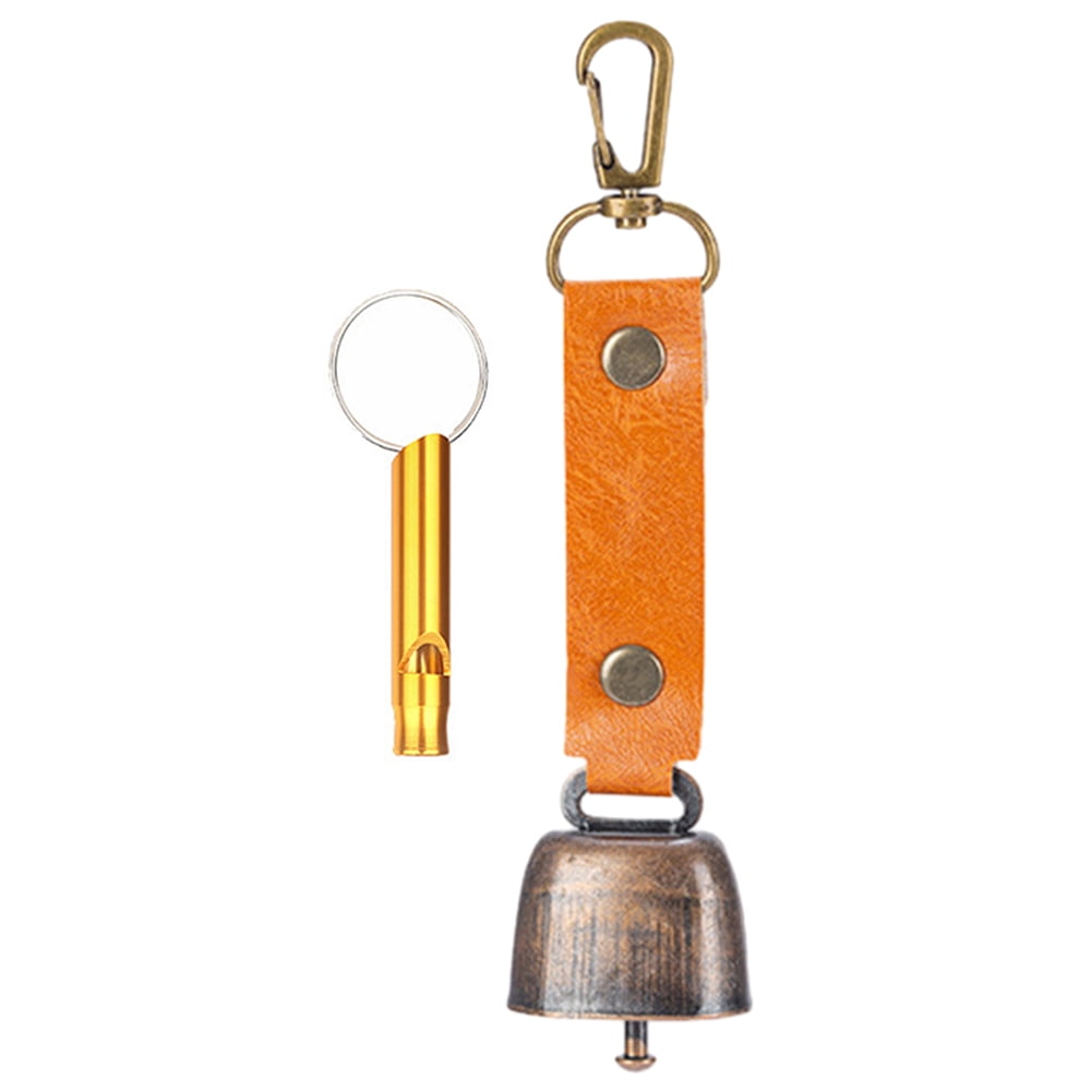 SunyaMood Bear Bell with Emergency Whistle Set Loud Bear Bell for Bear ...