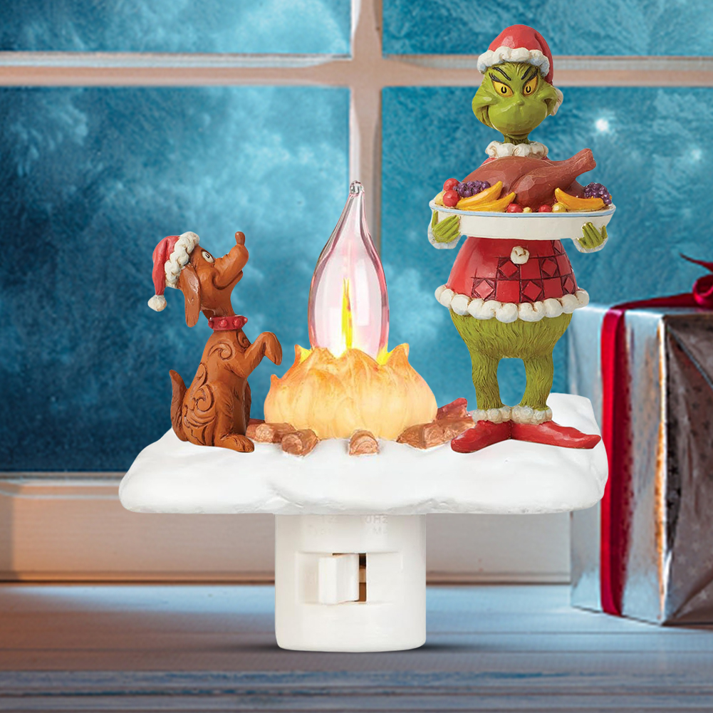 SunyaMood Christmas Creative Cartoon Characters Campfire Light ...