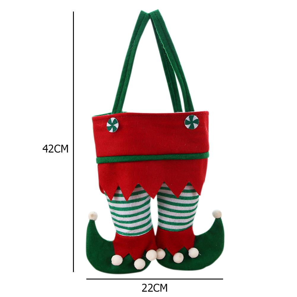 SunyaMood Christmas Items, Christmas Elf Candy Bags Velvet Santa Claus ...