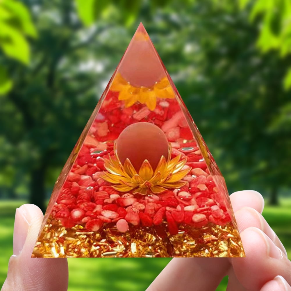 SunyaMood Crystal PyramidNatural Crystal Pyramid Flower of Healing ...