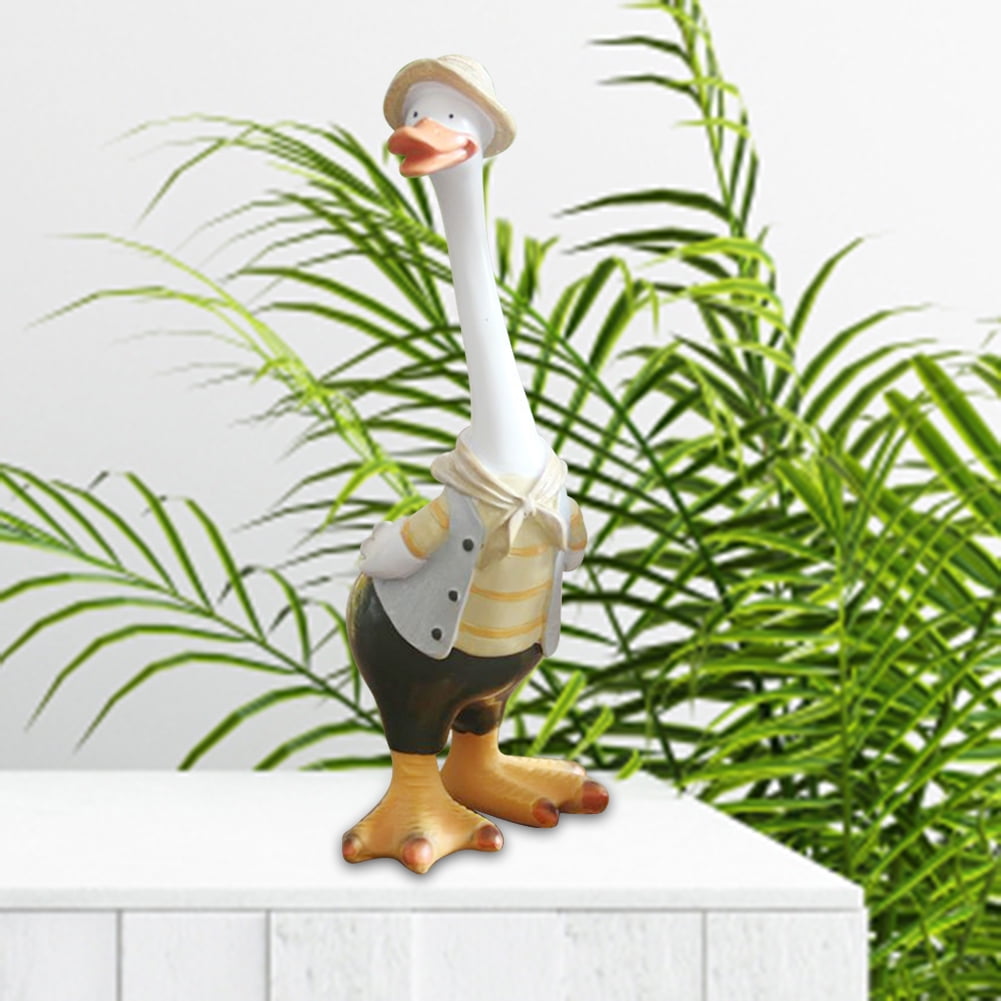 SunyaMood Duck Garden StatueResin Duck Garden Statue Art Ornament Duck ...