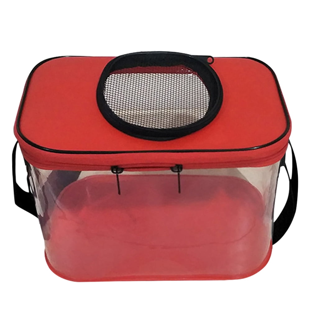 SunyaMood Foldable Fish Bucket Portable Skylight Breathable Fish Bucket ...