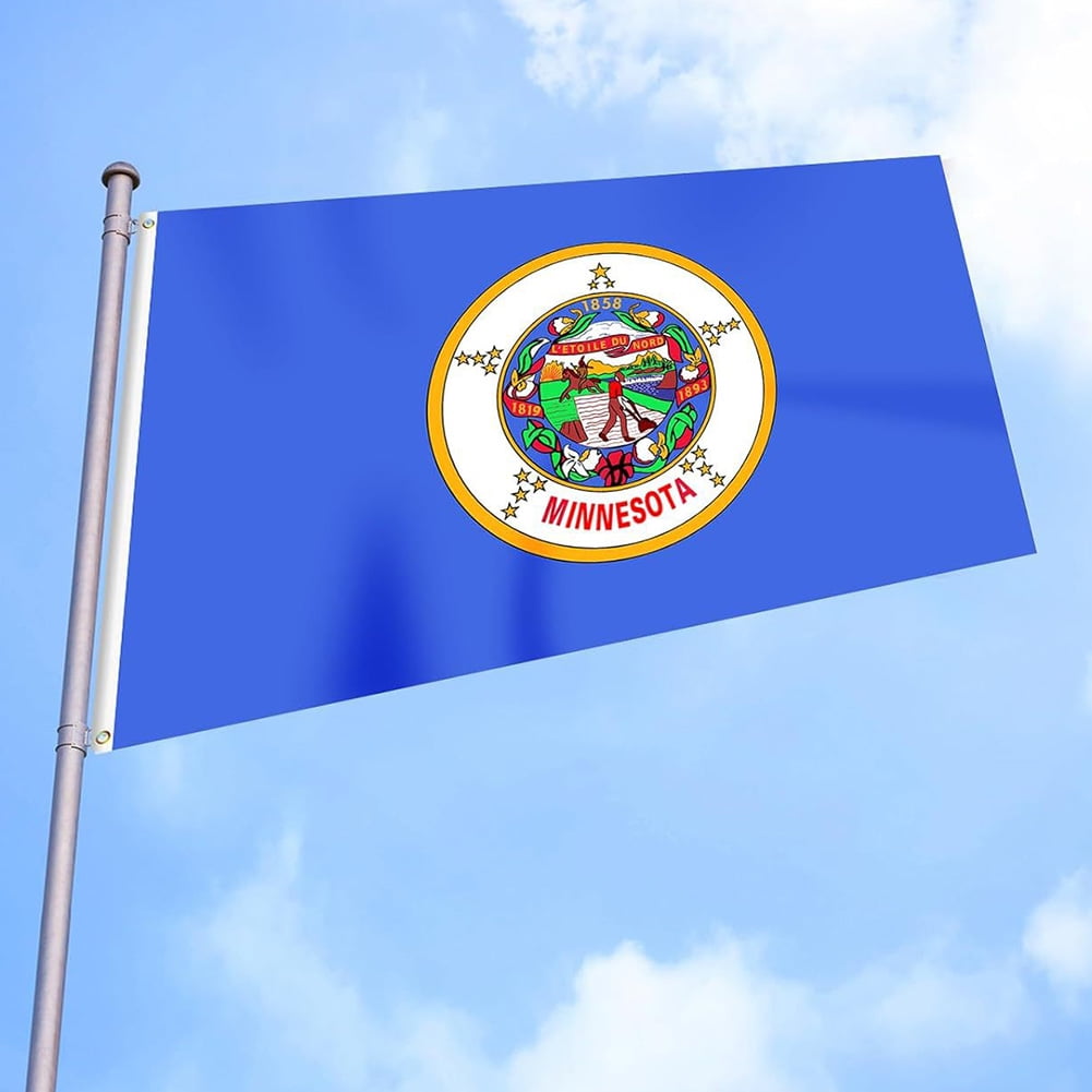 SunyaMood Minnesota State Flag Minnesota State Flag 90x150cm Fade ...