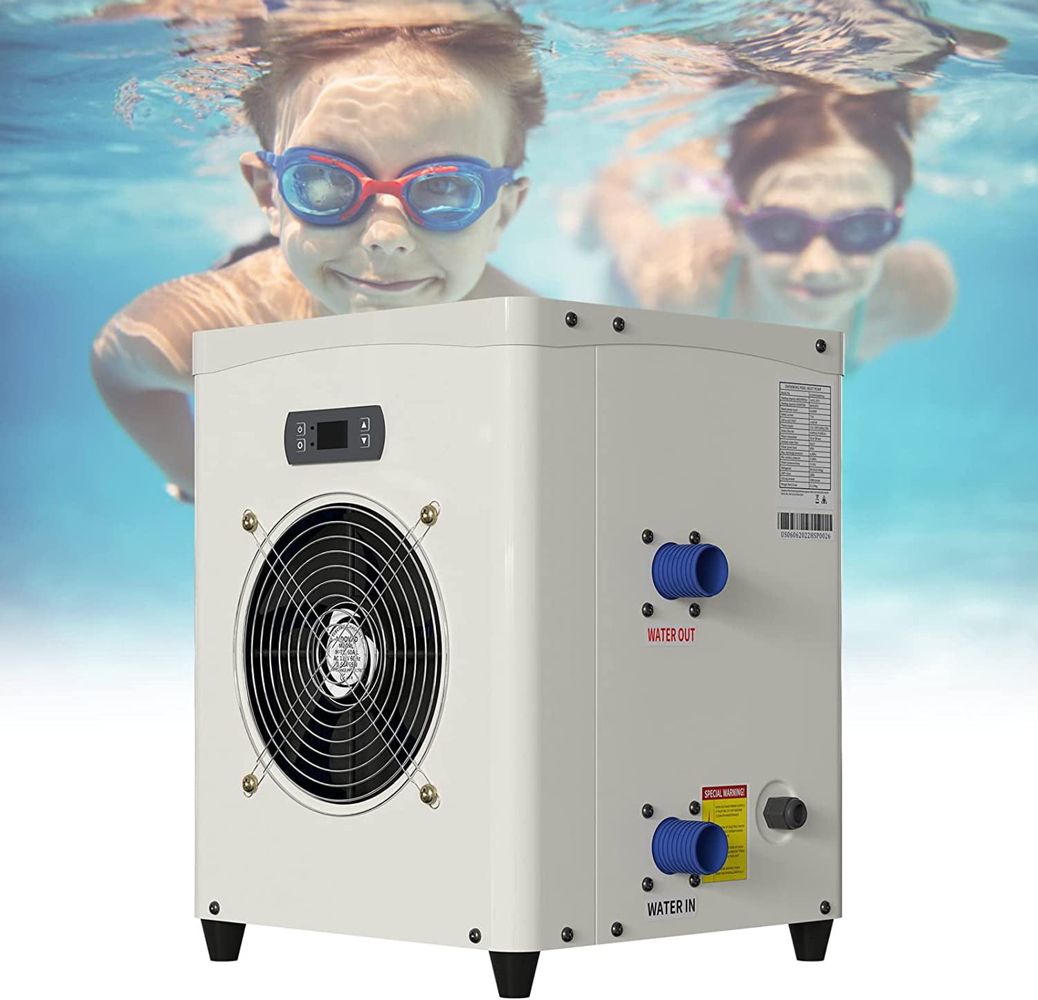 Sunyrisy 14331BTU Electric Pool Heaters for Above Ground Pools,0.65 KW ...