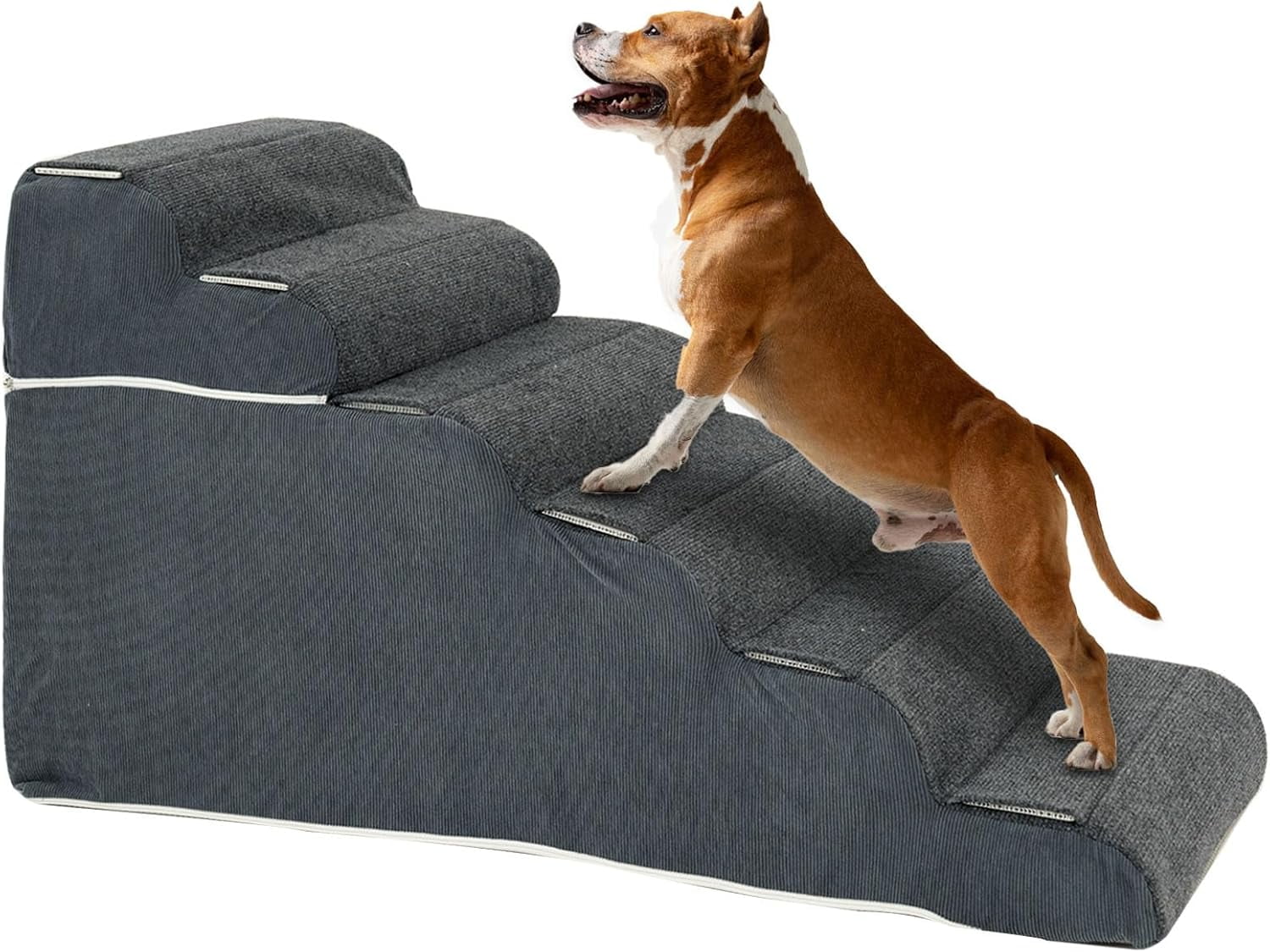 Sunyrisy Dog Stairs for Small Dogs and Cats, 6 Steps Dog Ramp for High ...