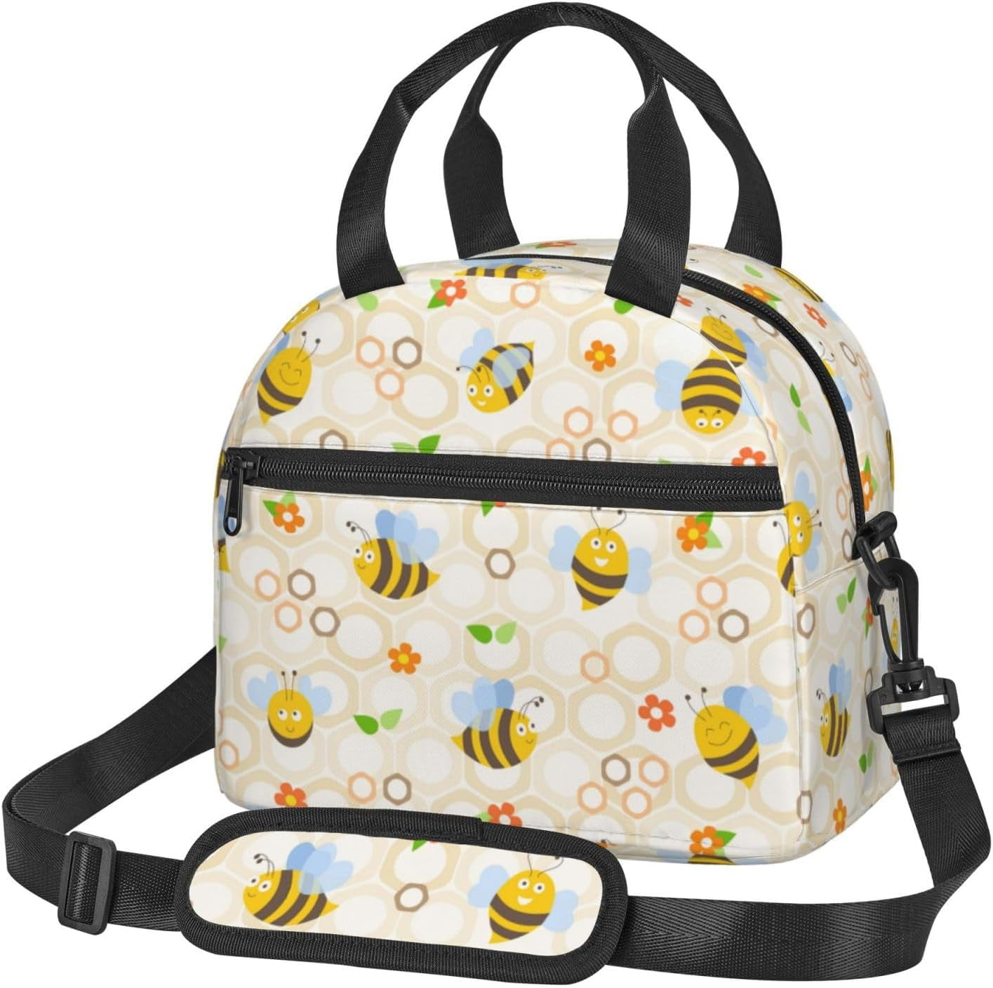 Sunyuer Cute Bees Lunch Bag, Reusable Insulated Container With ...