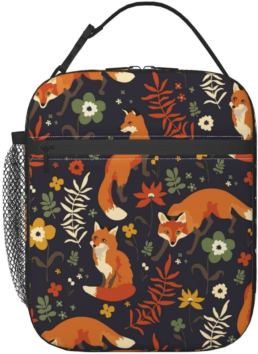 Sunyuer Cute Fox Pattern Lunch Box Insulated Thermal Reusable Lunch Bag ...