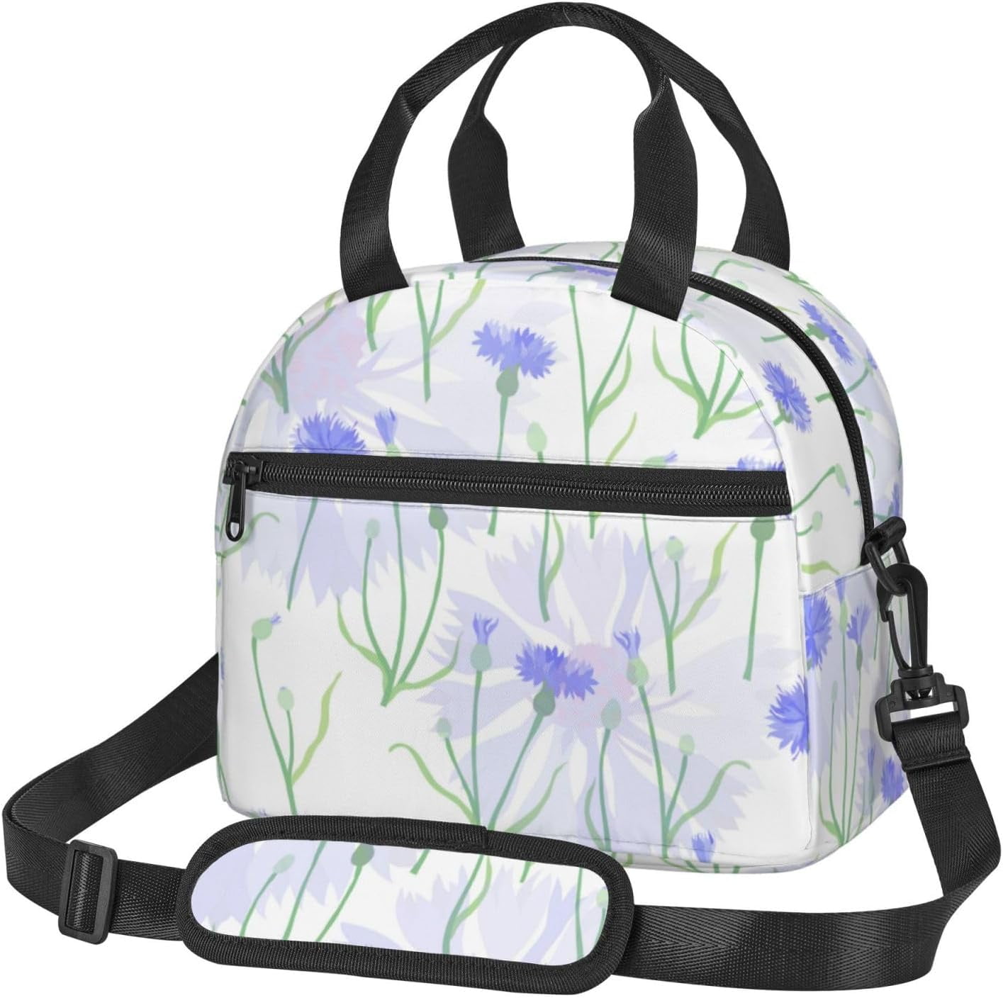 Sunyuer Floral Lunch Bag, Reusable Insulated Container With Adjustable ...