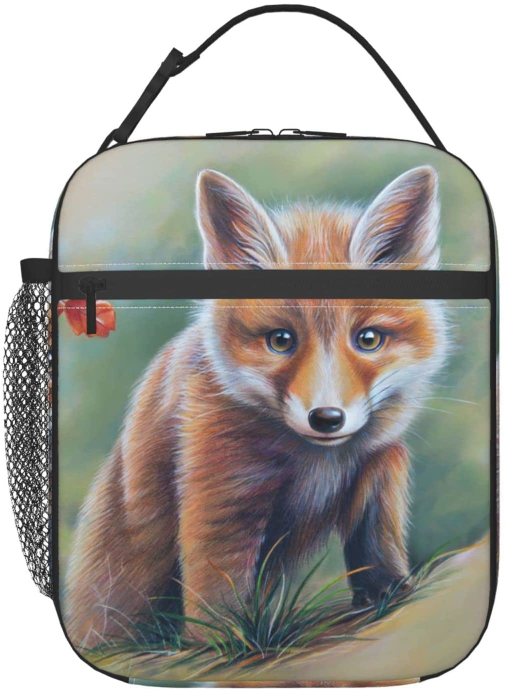 Sunyuer Fox Pattern Portable Lunch Bag Insulated Lunch Box Reusable ...