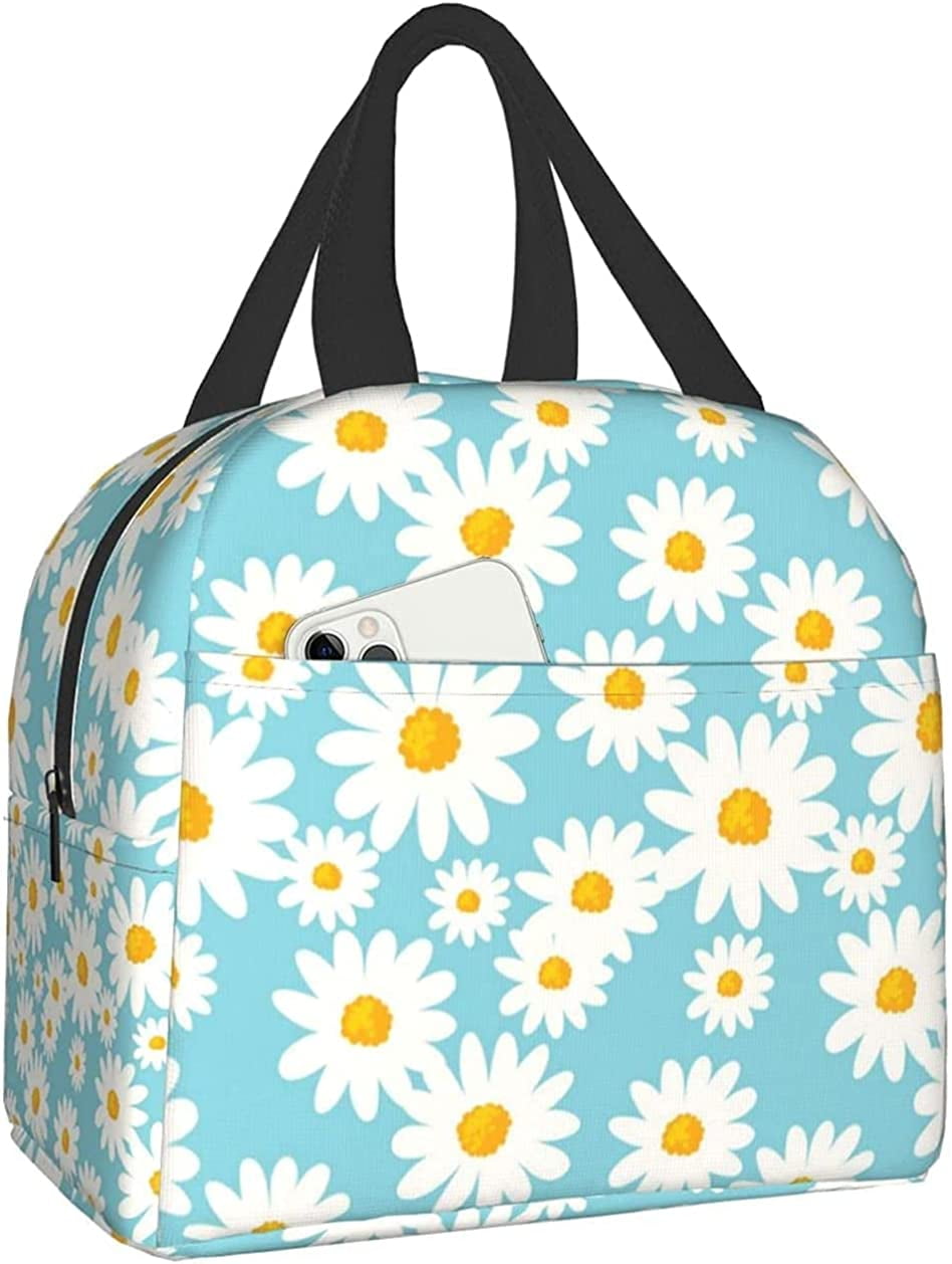 Sunyuer Girls Daisy Floral Insulated Waterproof Polyester Lunch Bag ...