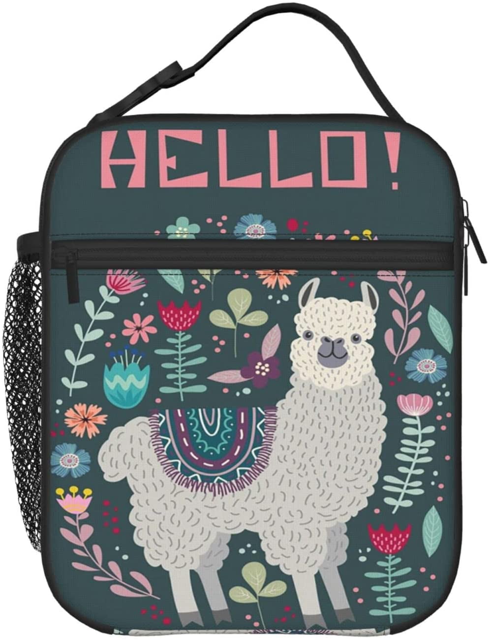 Sunyuer Hello Llama Pattern Portable Lunch Bag Insulated Lunch Box ...