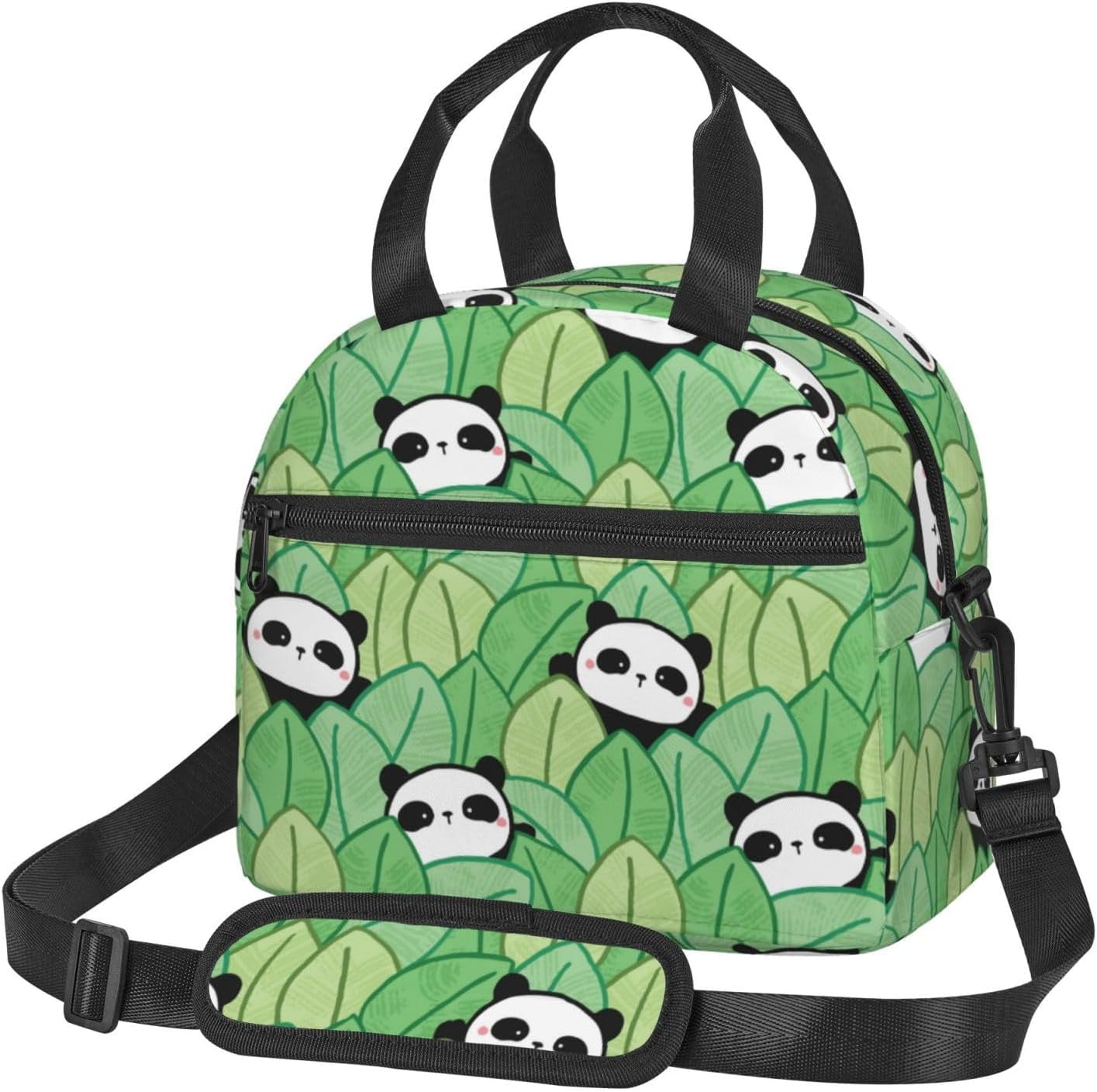 Sunyuer Panda Leaves Lunch Bag, Reusable Insulated Container With ...