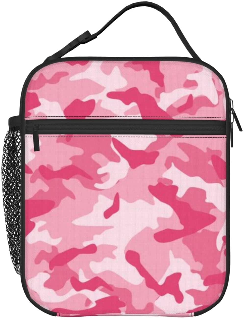 Sunyuer Pink Camouflage Pattern Portable Lunch Bag Insulated Lunch Box ...