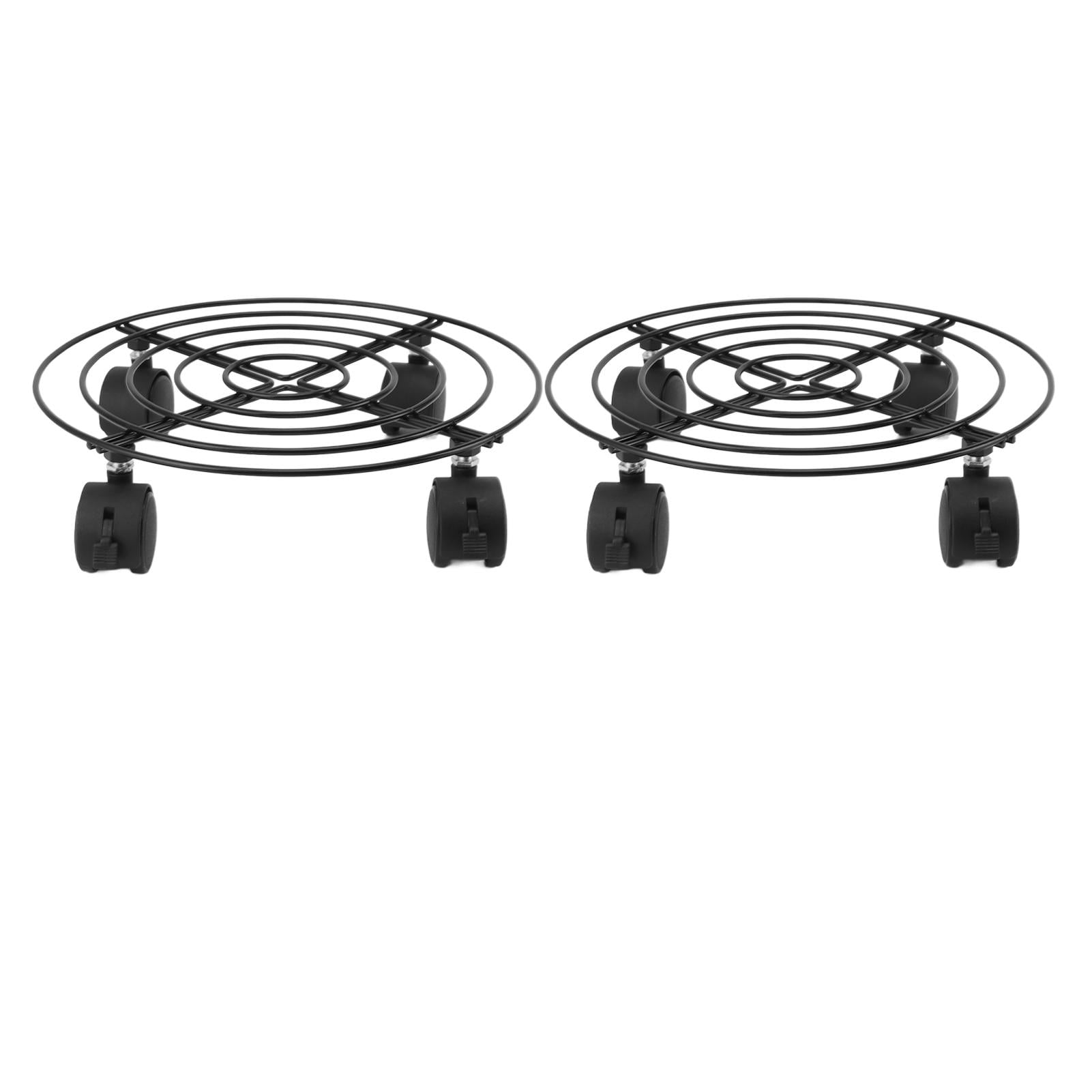 Suodoka 2-Pack Outdoor Plant Dolly with Lockable Iron & PVC Wheels ...