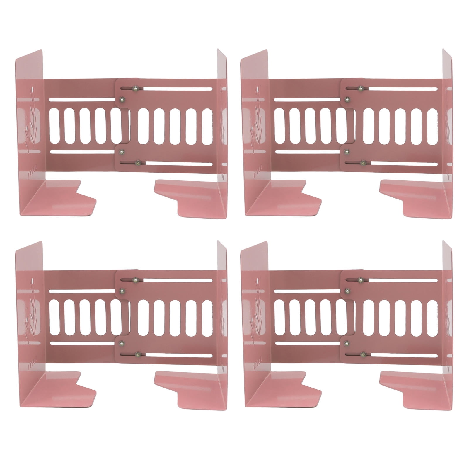 Suodoka 4‑Pack Retractable Metal Bookends – Slim, Rust‑Resistant ...