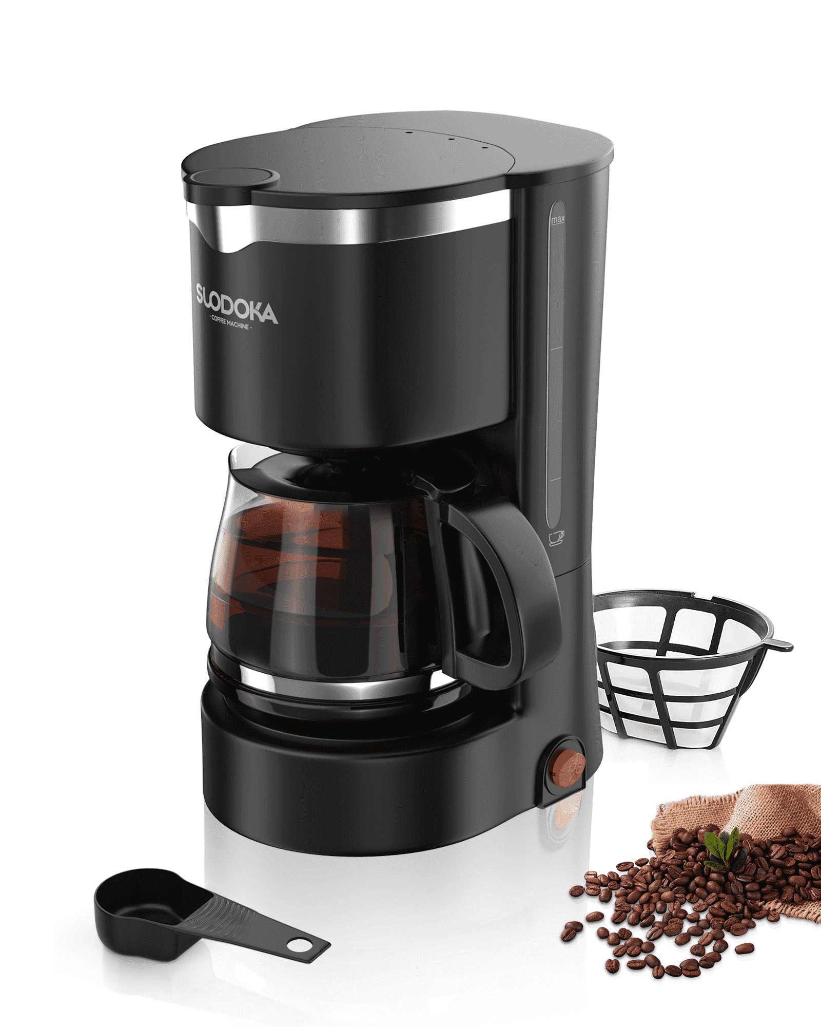 Suodoka Drip Coffee Maker, Easy Brew Compact Size, with Glass Carafe ...