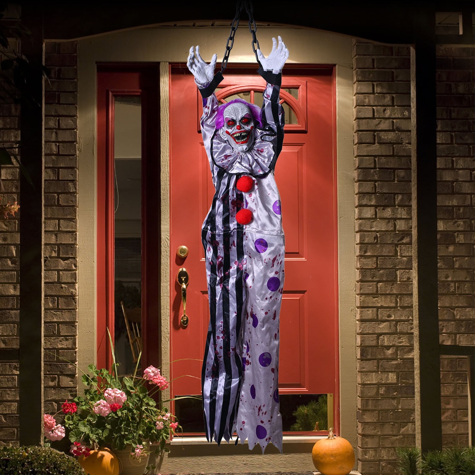 Suokom 59in Halloween Hanging Scary Ghost Decorations, Voice-activated ...