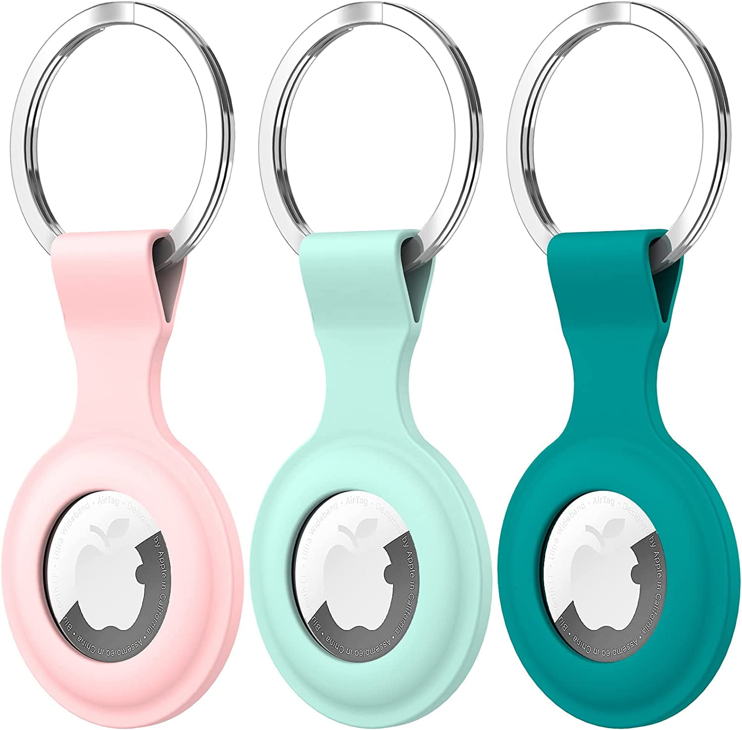 Suoman 3 Pack Silicone Case Keyring, Tracker Cover for Apple AirTag ...