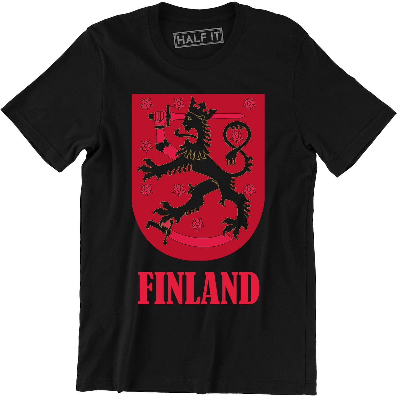 Suomi Finland Crest Men's Finnish Flag, Republic Of Finland T-Shirt ...