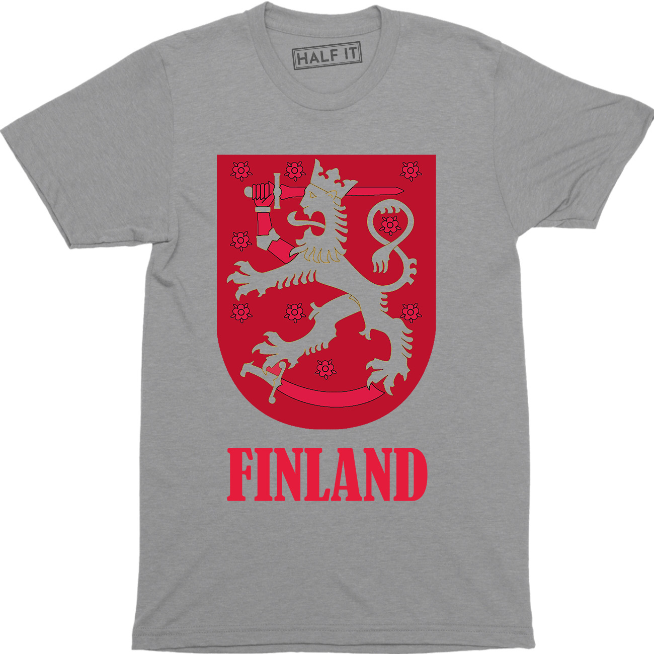 Suomi Finland Crest Men's Finnish Flag, Republic Of Finland T-Shirt ...